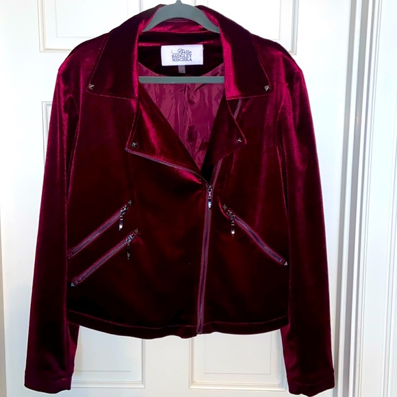 Badgley Mischka | Jackets & Coats | Belle Badgley Mischka Burgundy Red ...